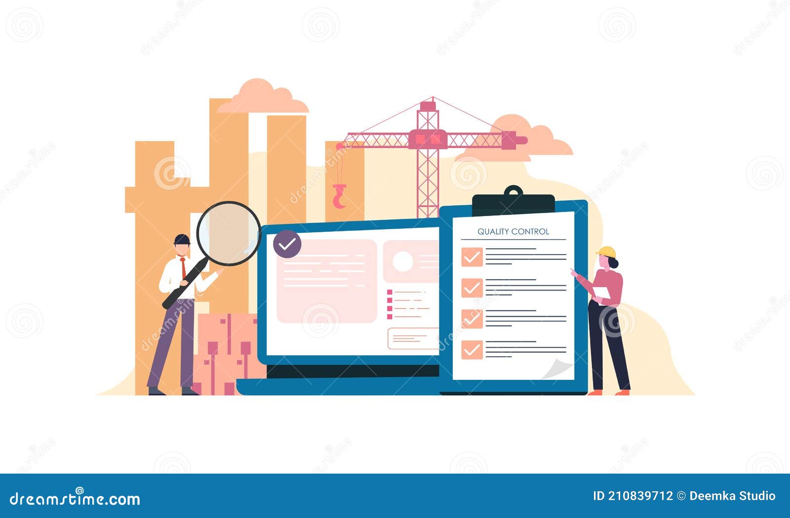 Qa Engineers Concept Illustration. Quality Control Engineers ...