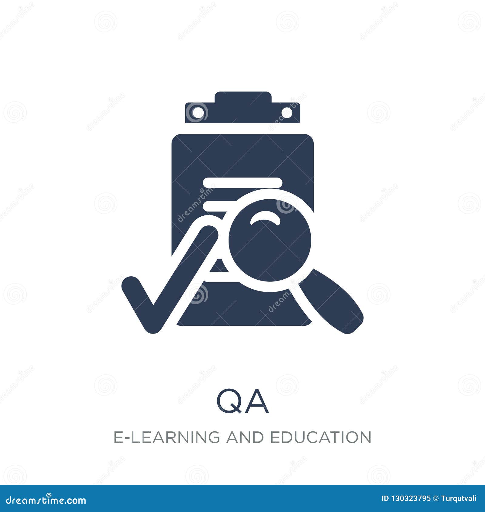 QA Icon. Trendy Flat Vector QA Icon on White Background from E-learning ...