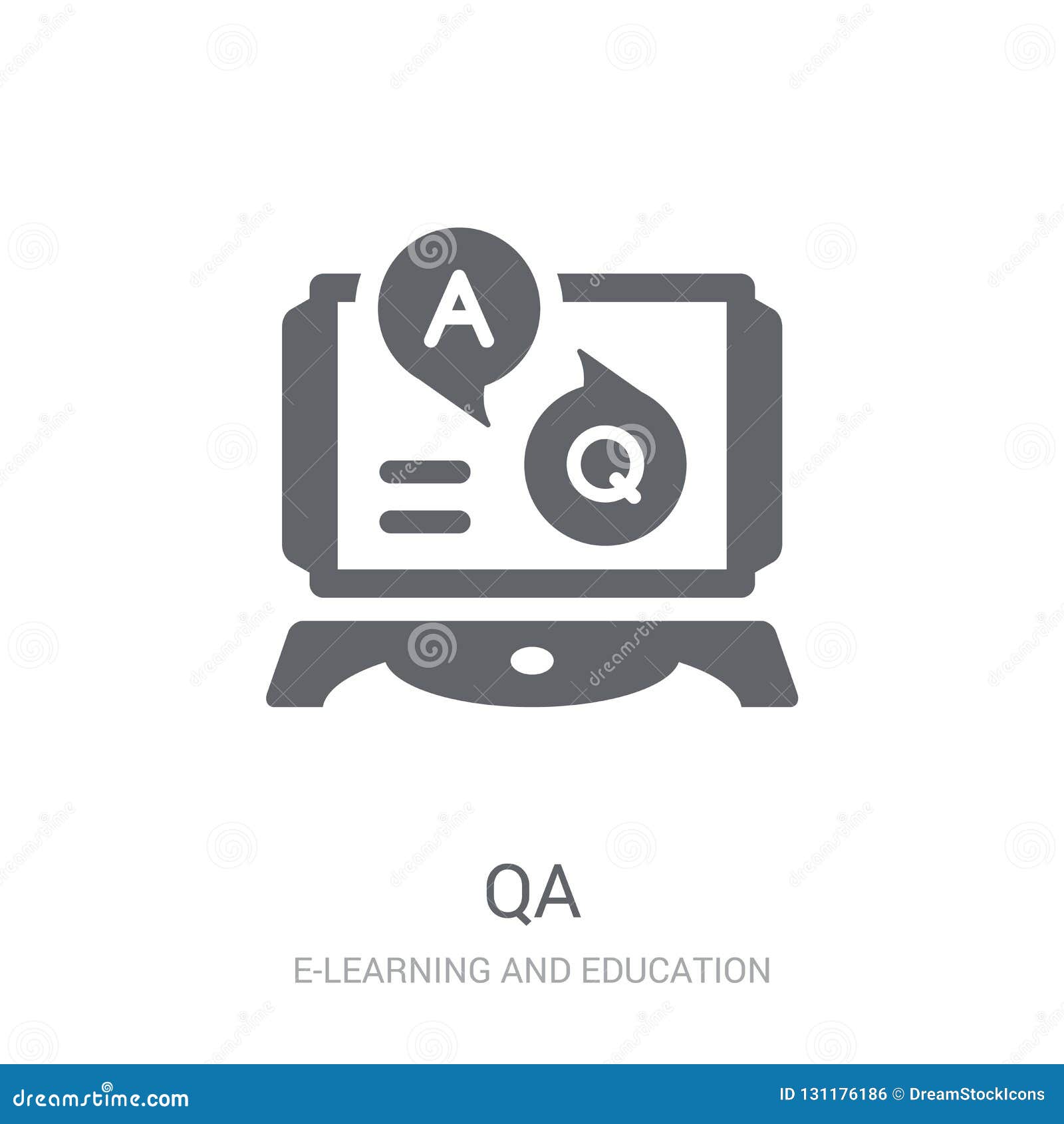 QA Icon. Trendy QA Logo Concept on White Background from E-learning and ...