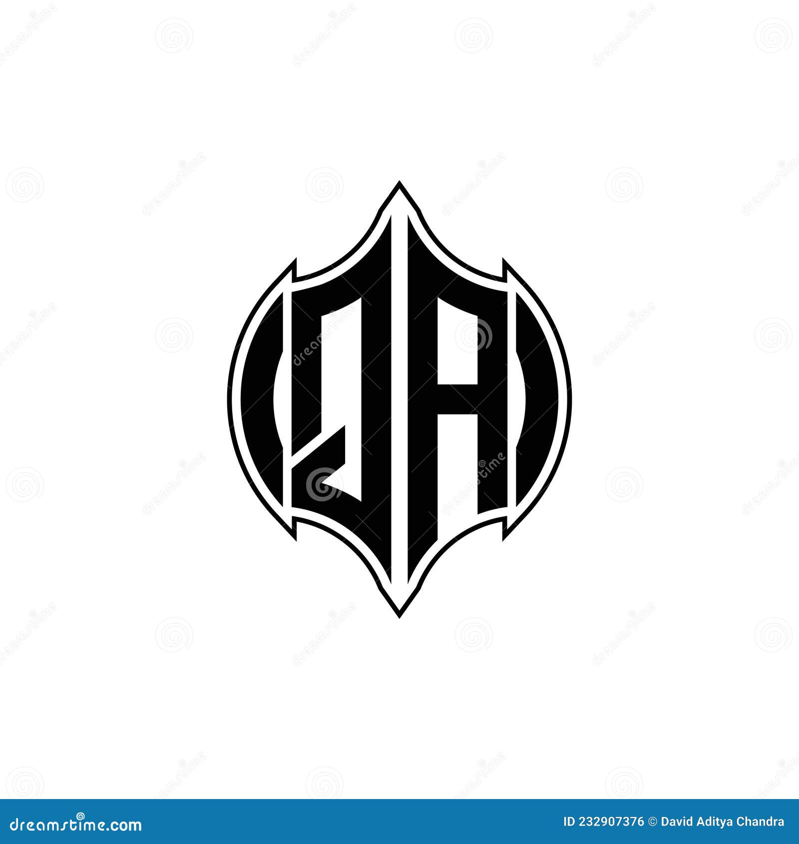 QA Logo Monogram Geometric Shield Shape Style Stock Vector - Illustration of alphabet, initials ...