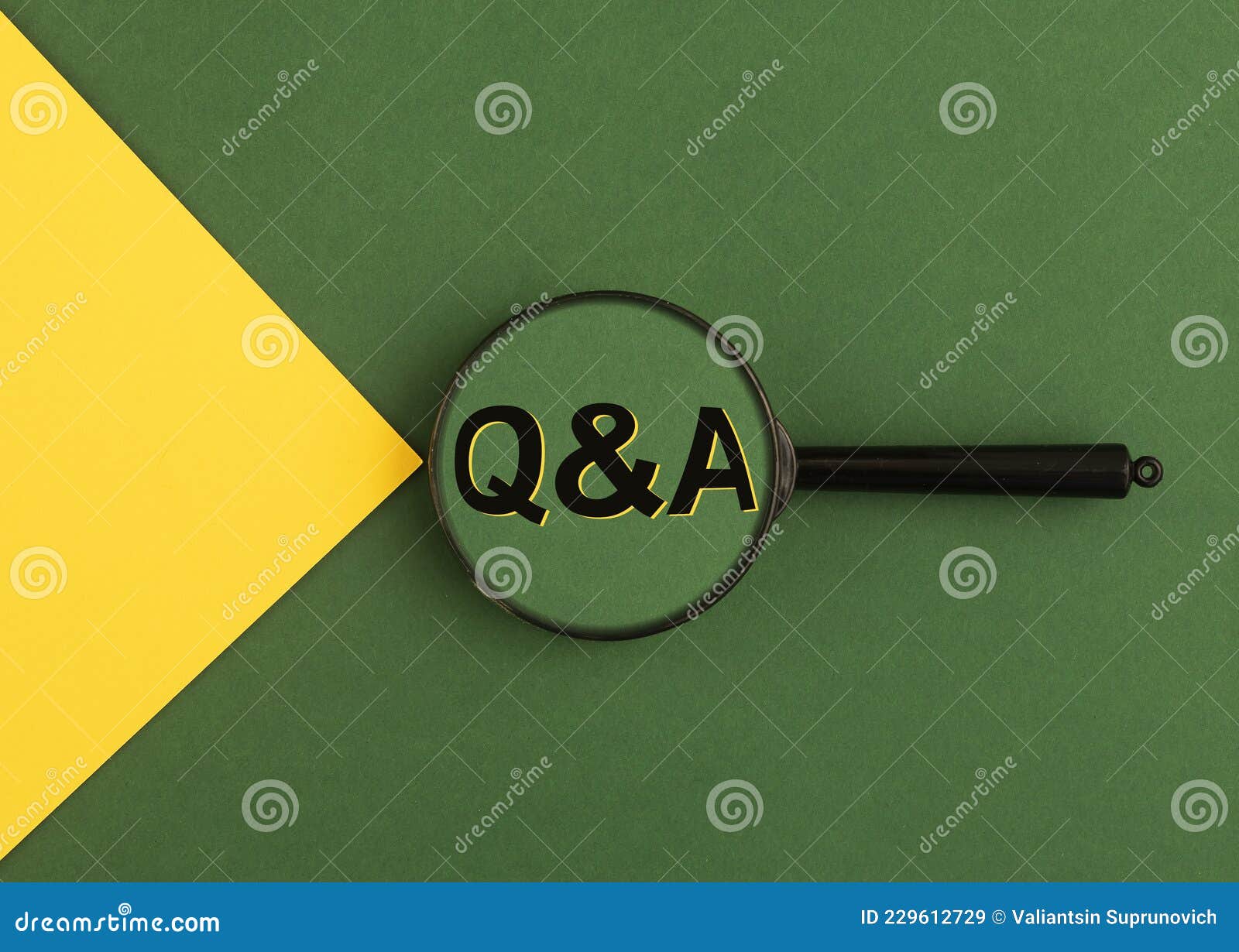 QA, Questions and Answers Acronym. QnA Text through Magnifying Glass ...