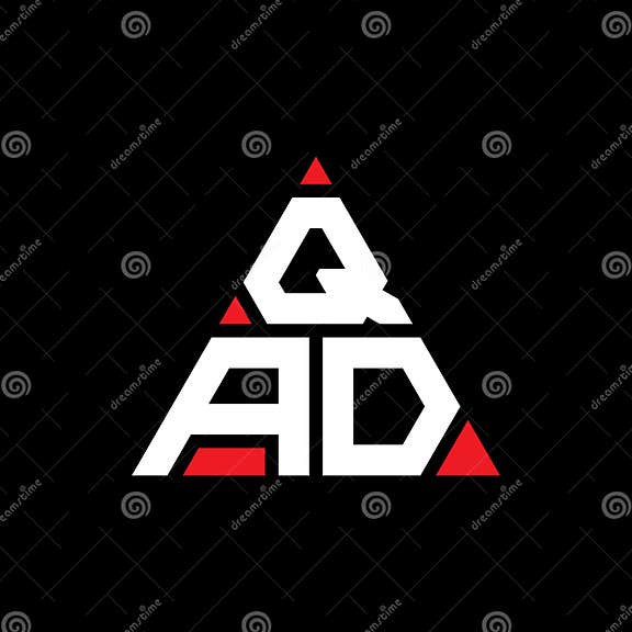 QAD Triangle Letter Logo Design with Triangle Shape. QAD Triangle Logo ...