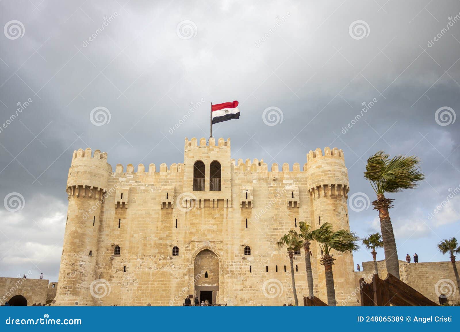 The Qaitbay Castle of Alexandria in Egypt Stock Image - Image of travel ...