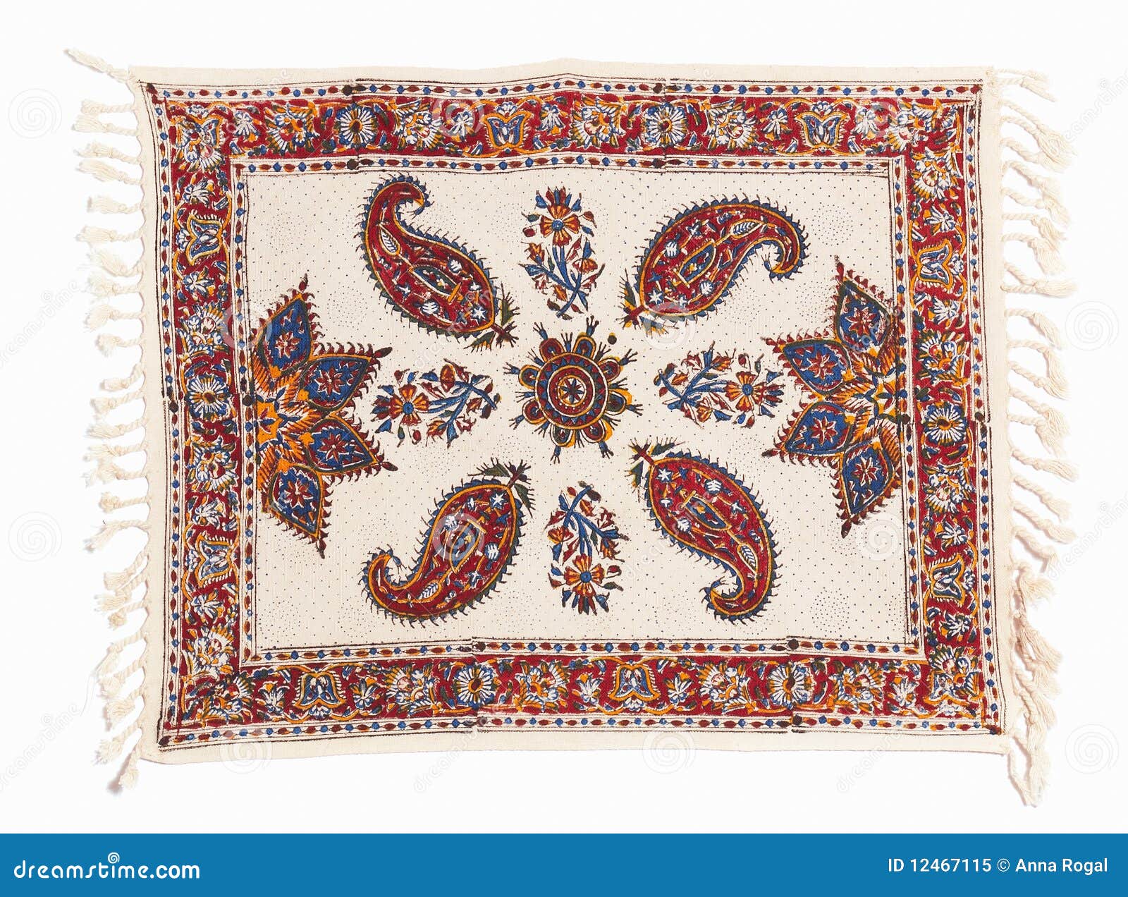 Qalamkar - Printed Calico, Persian Handicraft. Stock Image - Image of ...