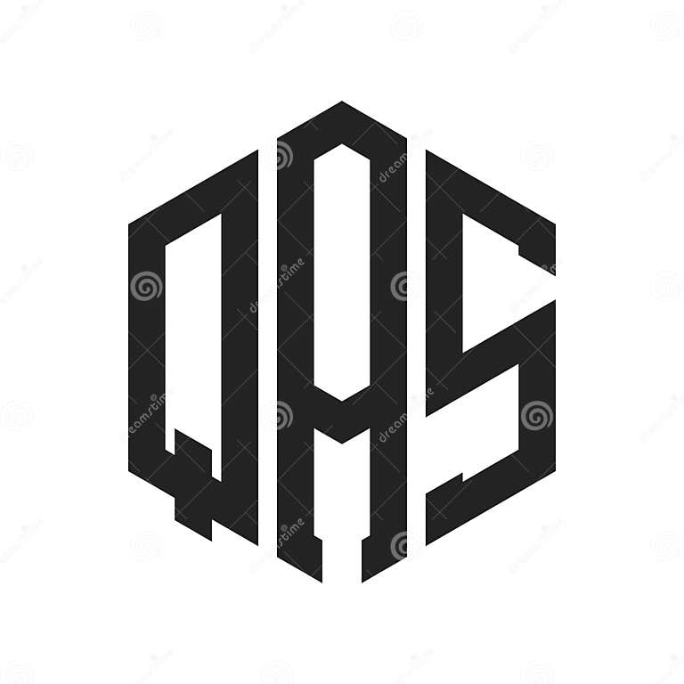 QAS Logo Design. Initial Letter QAS Monogram Logo Using Hexagon Shape ...