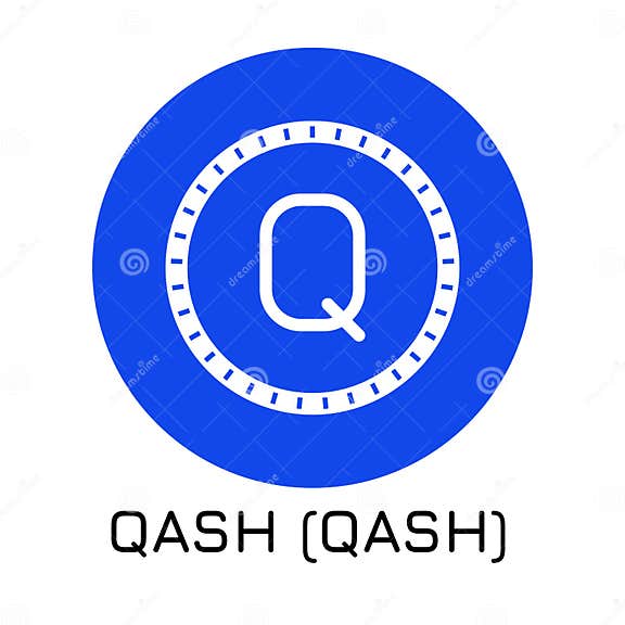 QASH QASH Ícone Cripto Da Moeda Da Ilustração Do Vetor Ilustração do ...