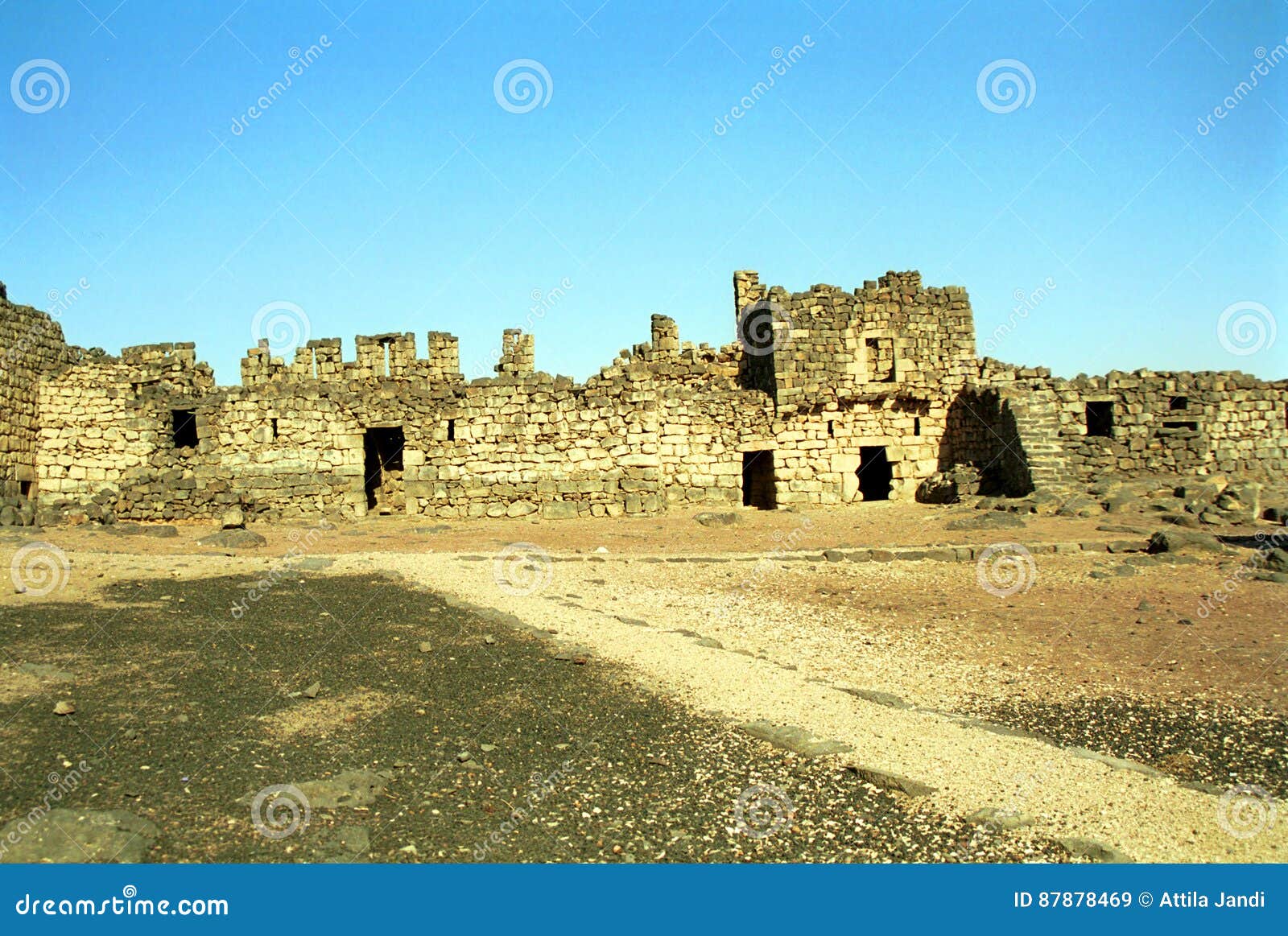 Qasr Al-Azraq - Medieval Fort, Azraq, Jordan Stock Image - Image of ...