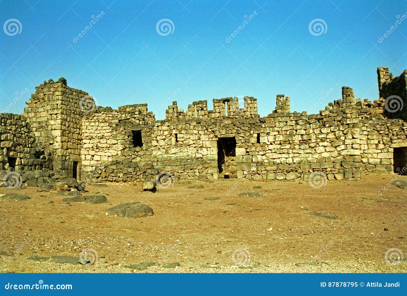 Qasr Al-Azraq - Medieval Fort, Azraq, Jordan Stock Image - Image of ...