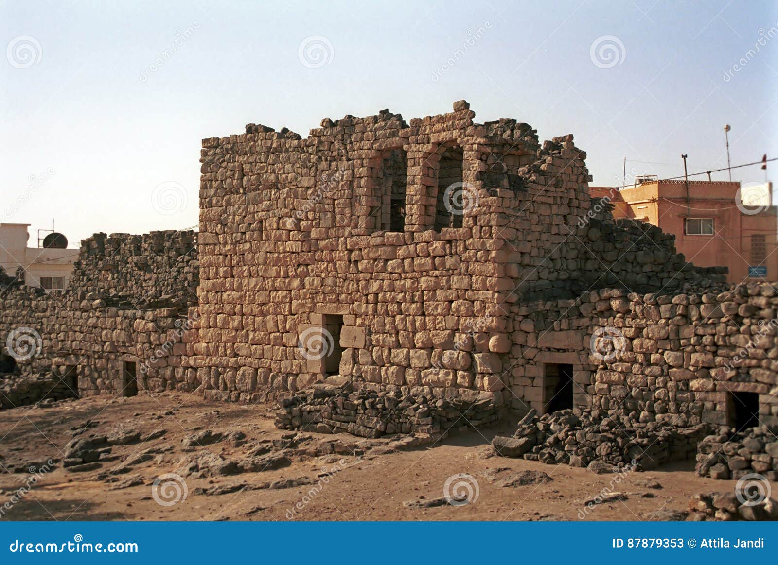 Qasr Al-Azraq - Medieval Fort, Azraq, Jordan Stock Image - Image of ...