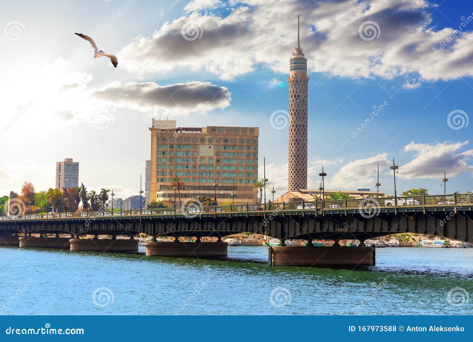 Qasr El Nil Bridge In Cairo, Egypt Royalty-Free Stock Photo ...