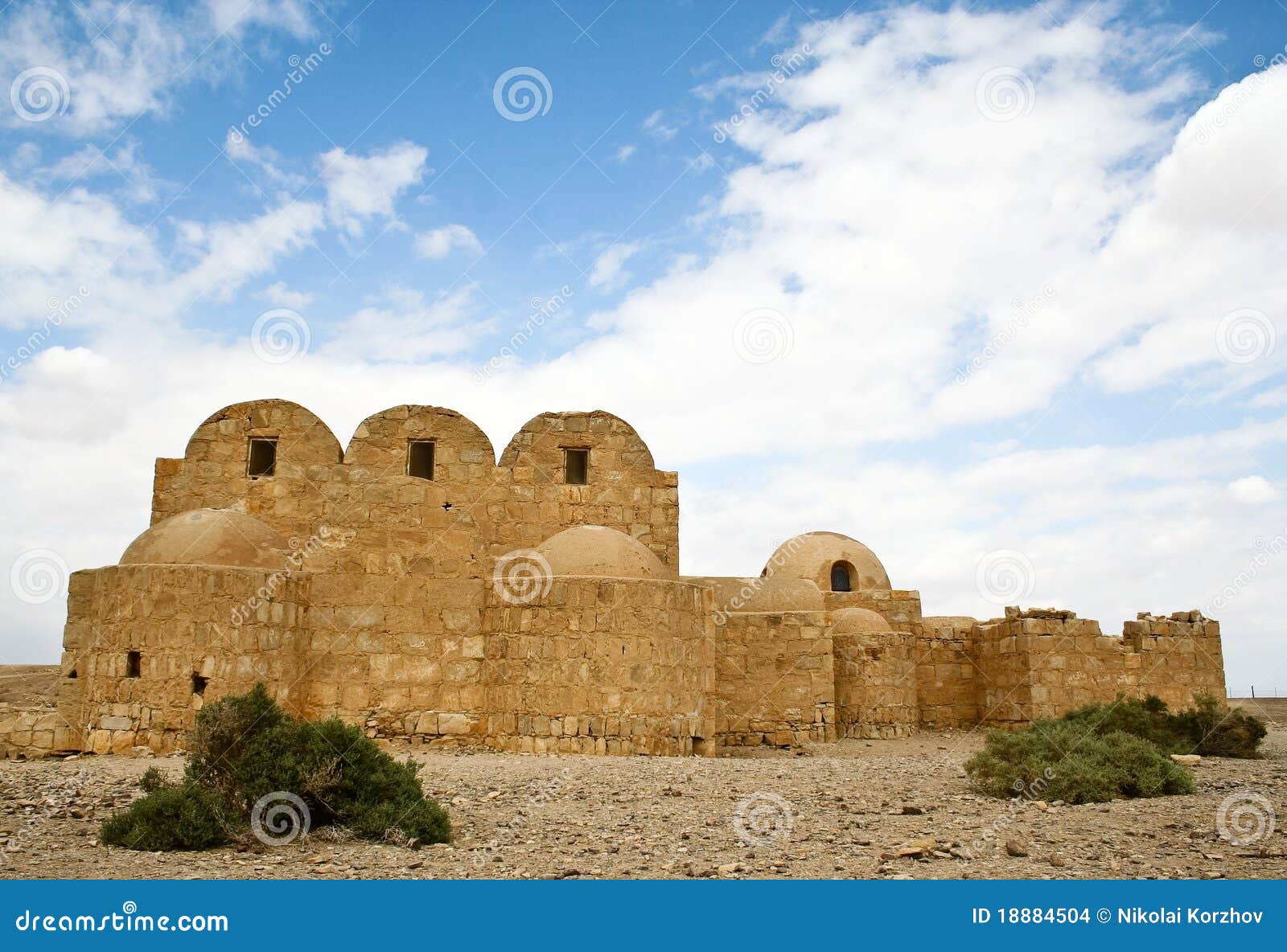 Qasr Amra Desert Castle. Jordan Stock Photo - Image of building, asia ...