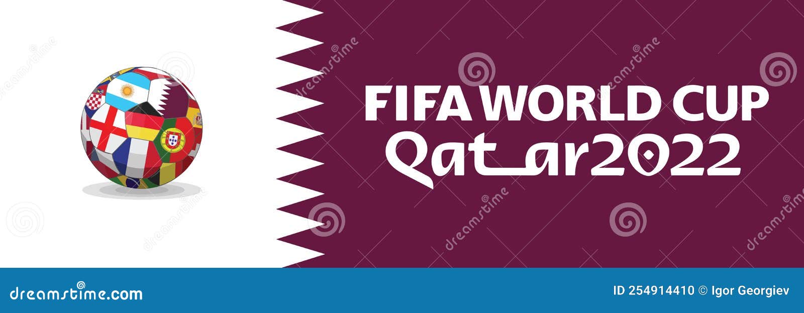 Qatar 2022 FIFA World Cup Logo Design Editorial Image - Illustration of ...
