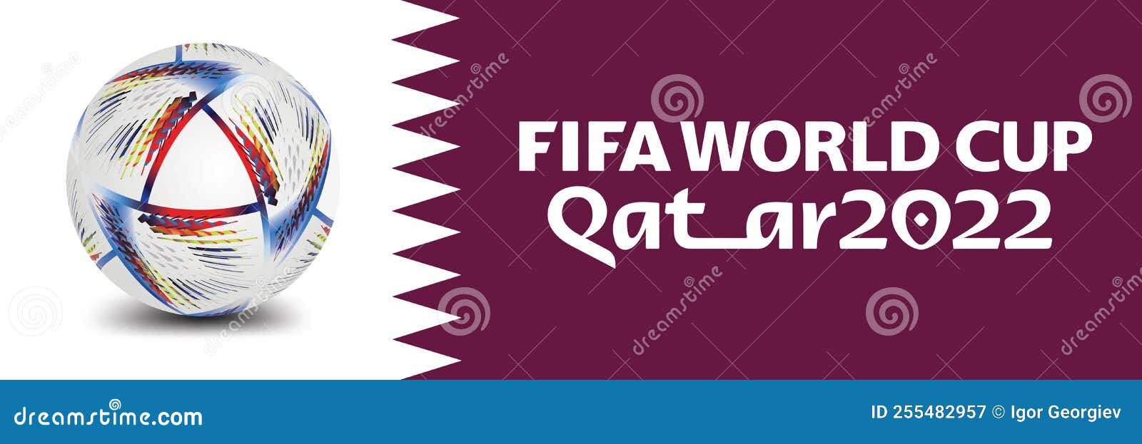 Qatar 2022 FIFA World Cup Logo Design Editorial Photography ...