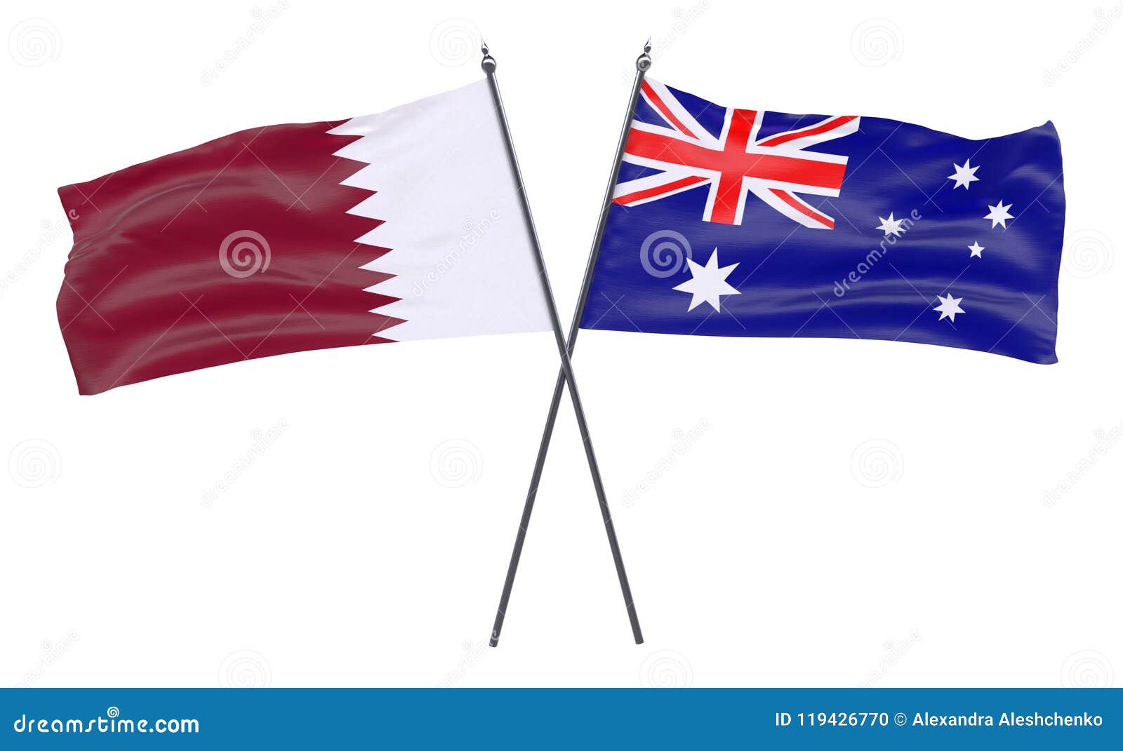Two crossed flags stock illustration. Illustration of australia - 119426770