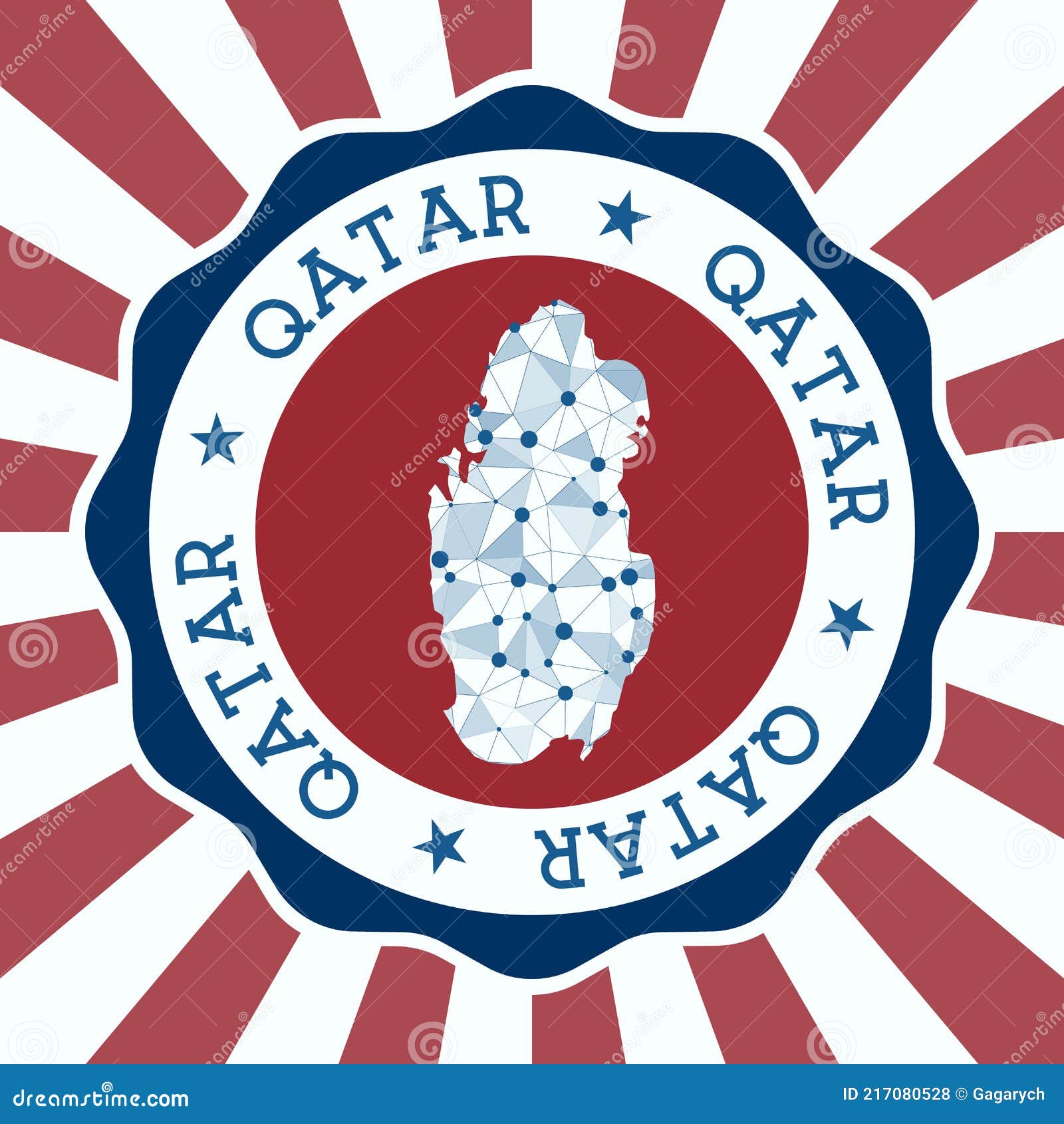 Qatar Badge. stock vector. Illustration of asia, icon - 217080528