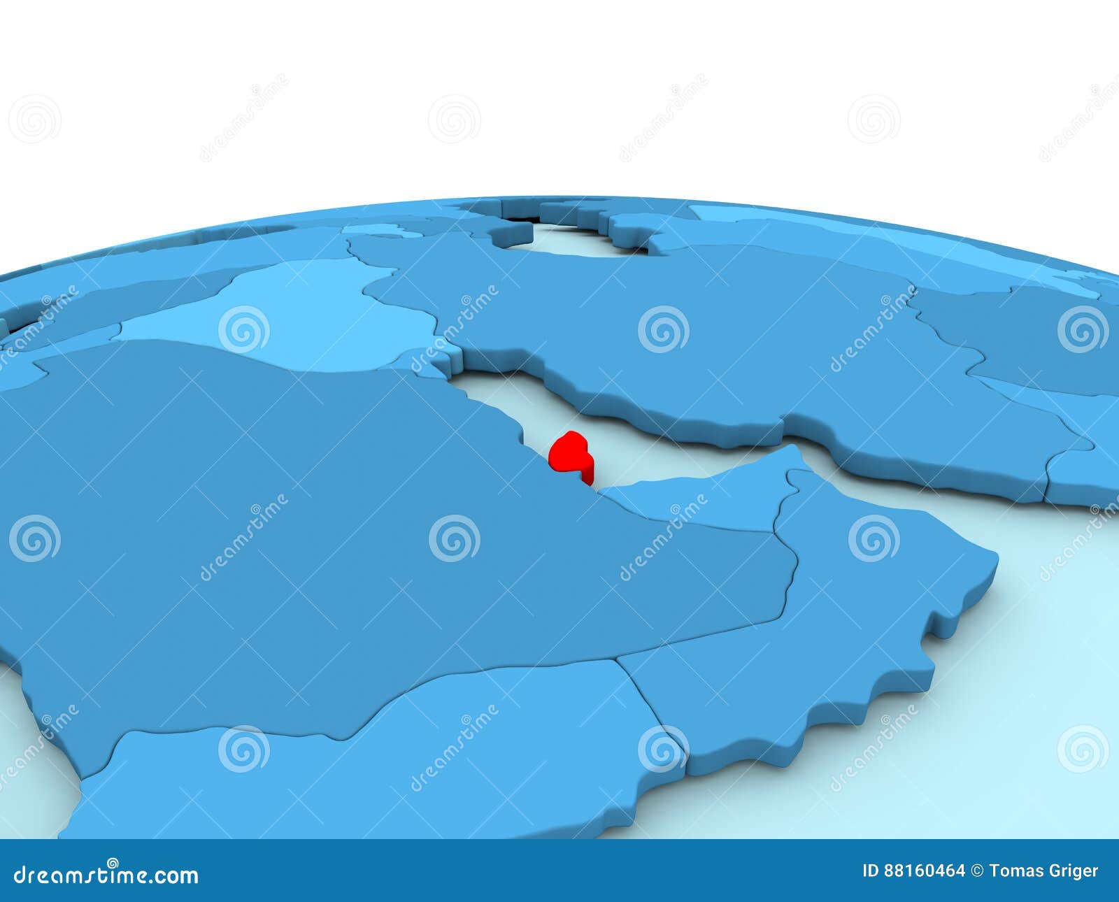 Qatar on blue globe stock illustration. Illustration of borders - 88160464