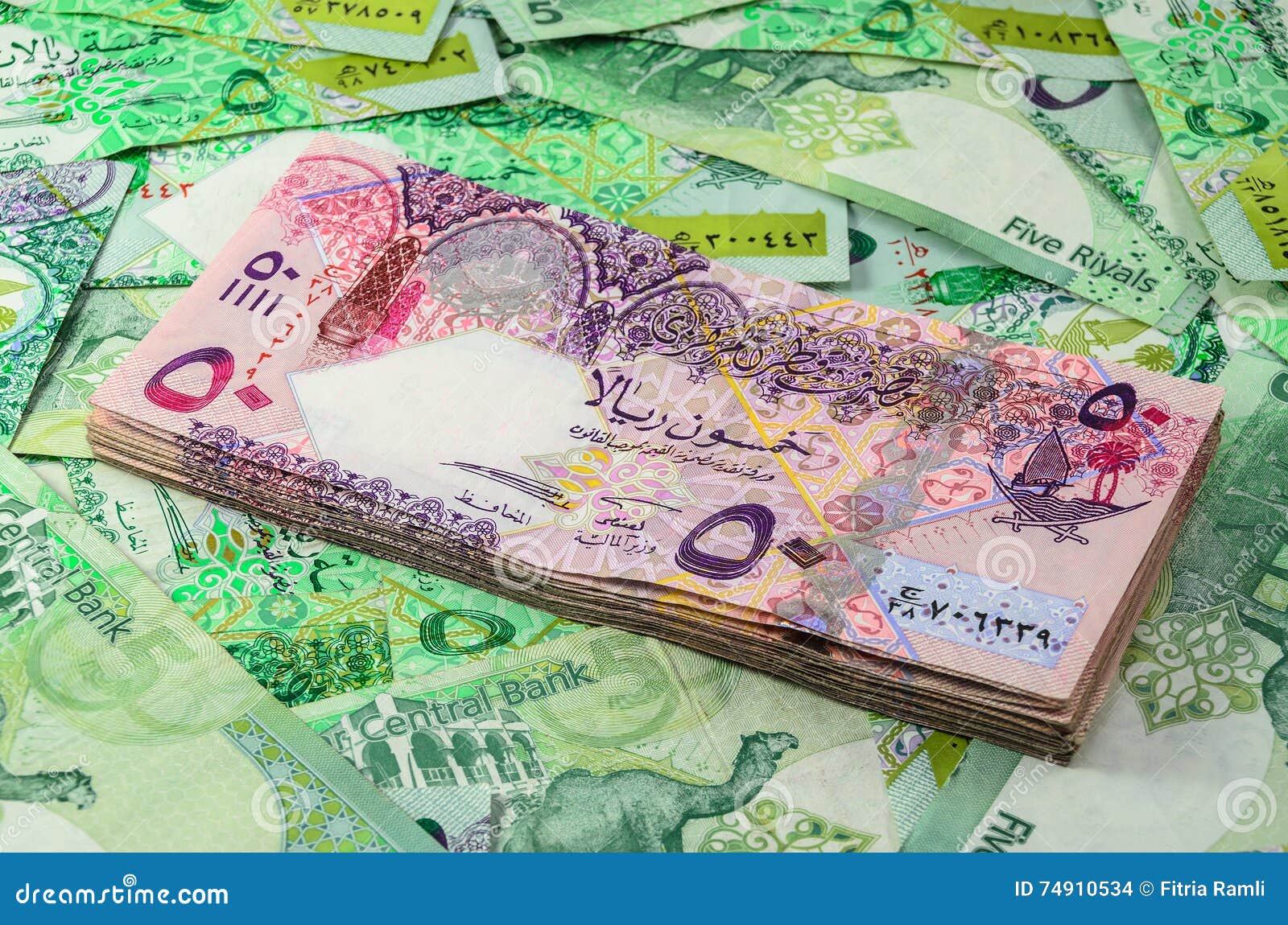 Qatar currency stock photo. Image of banknotes, economy - 74910534