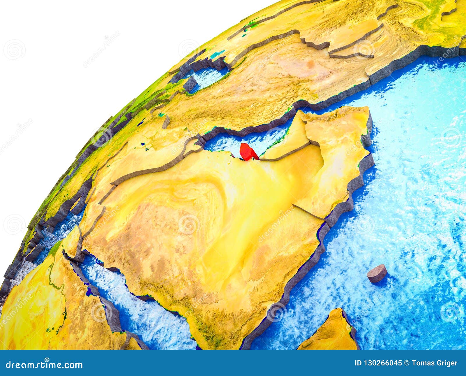 Qatar on 3D Earth stock illustration. Illustration of qatari - 130266045