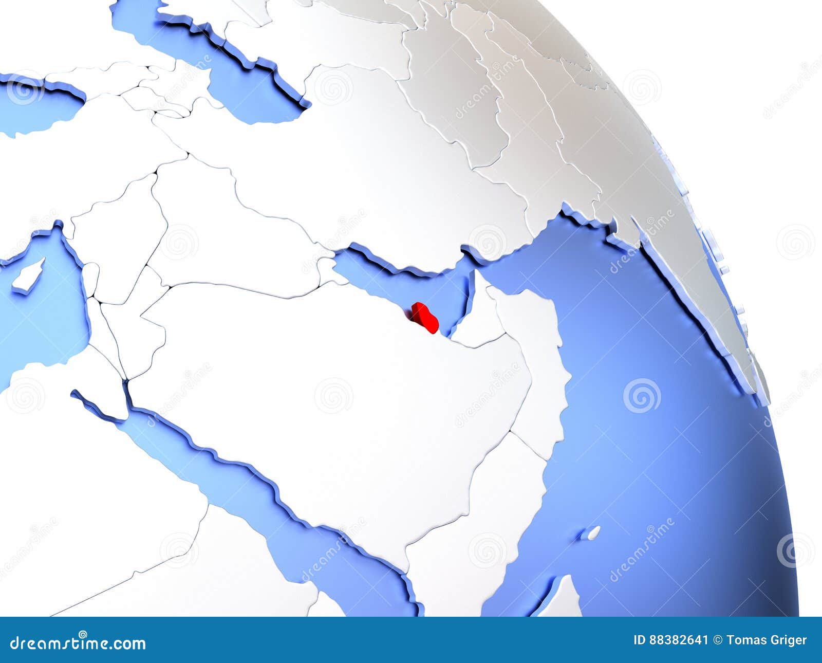 Qatar on elegant globe stock illustration. Illustration of globe - 88382641