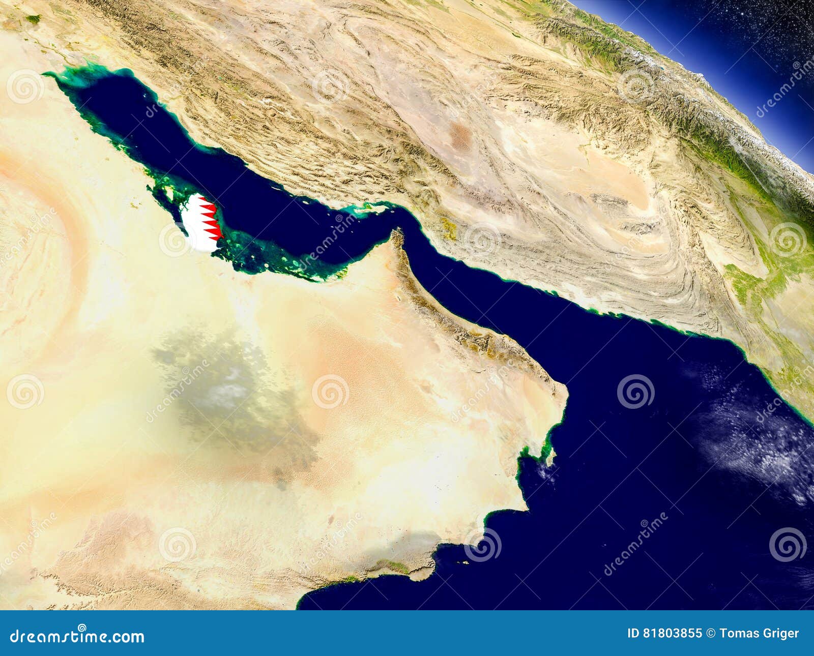 Qatar with Embedded Flag on Earth Stock Illustration - Illustration of ...