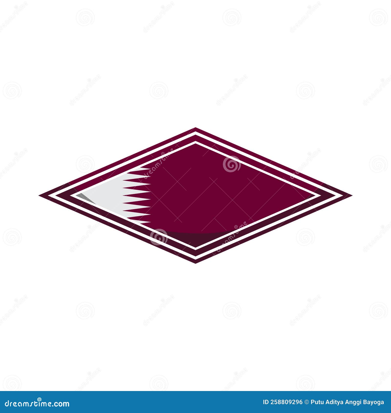 Qatar flag badge stock vector. Illustration of badge - 258809296