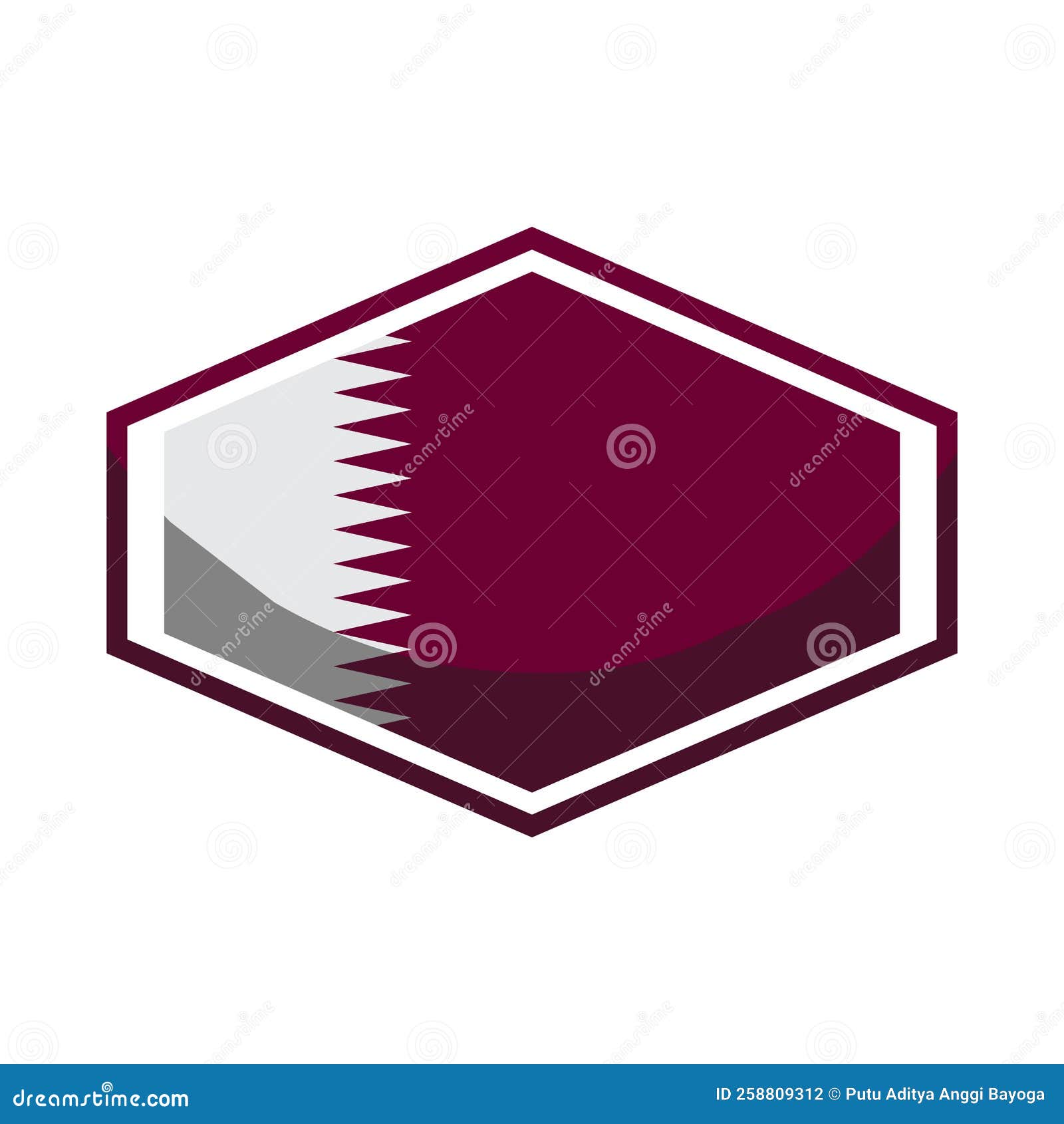 Qatar flag badge stock vector. Illustration of icon - 258809312