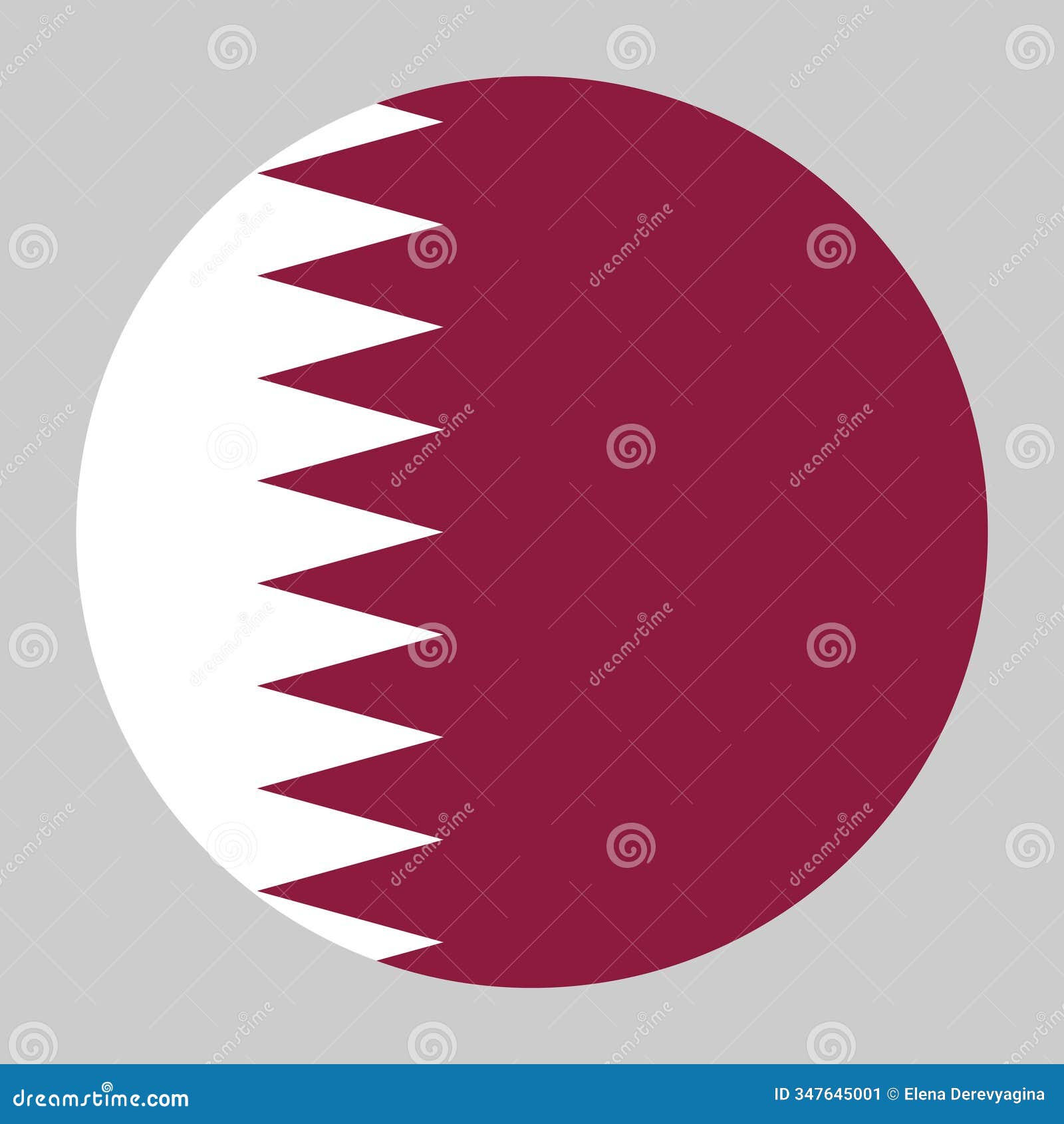 Qatar Flag, Circle Frame, Round Icon Stock Vector - Illustration of ...