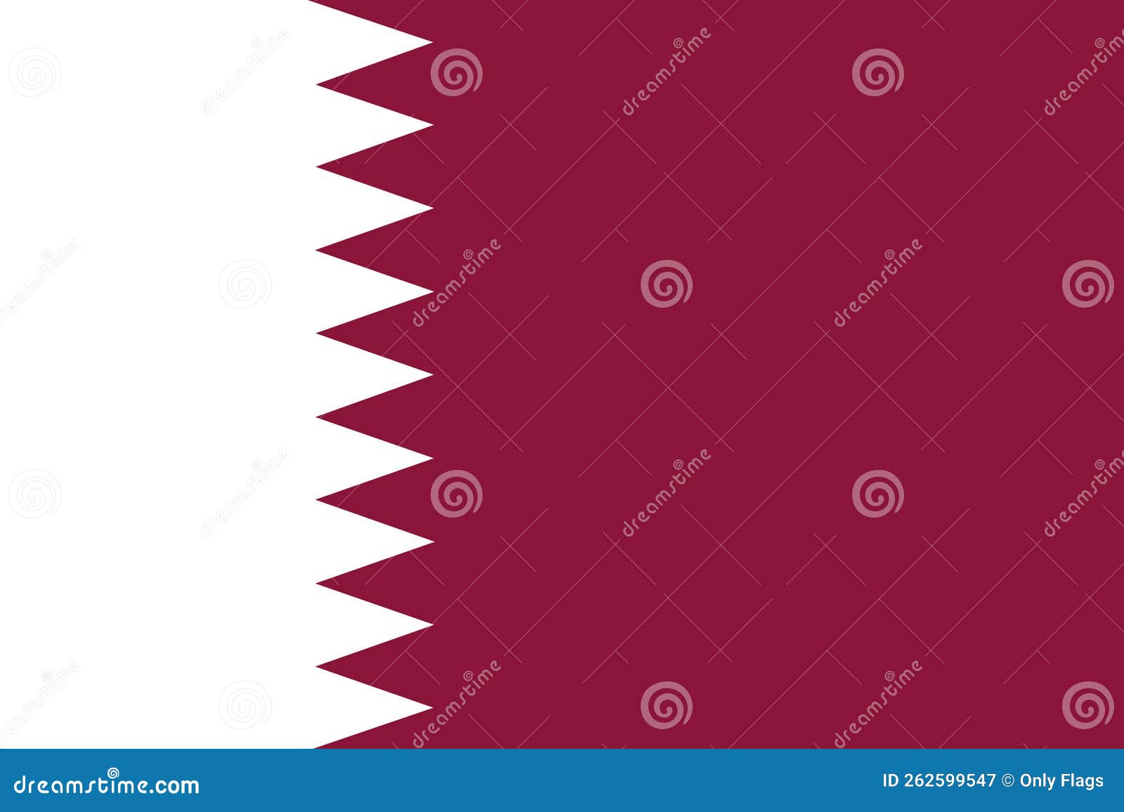 Qatar Flag Standard Shape and Color Stock Vector - Illustration of ...