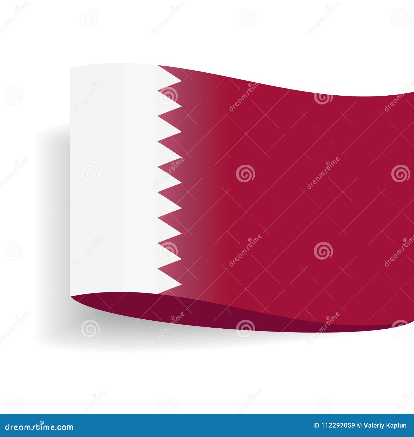 Qatar Flag Vector Label Tag Icon Stock Illustration - Illustration of ...
