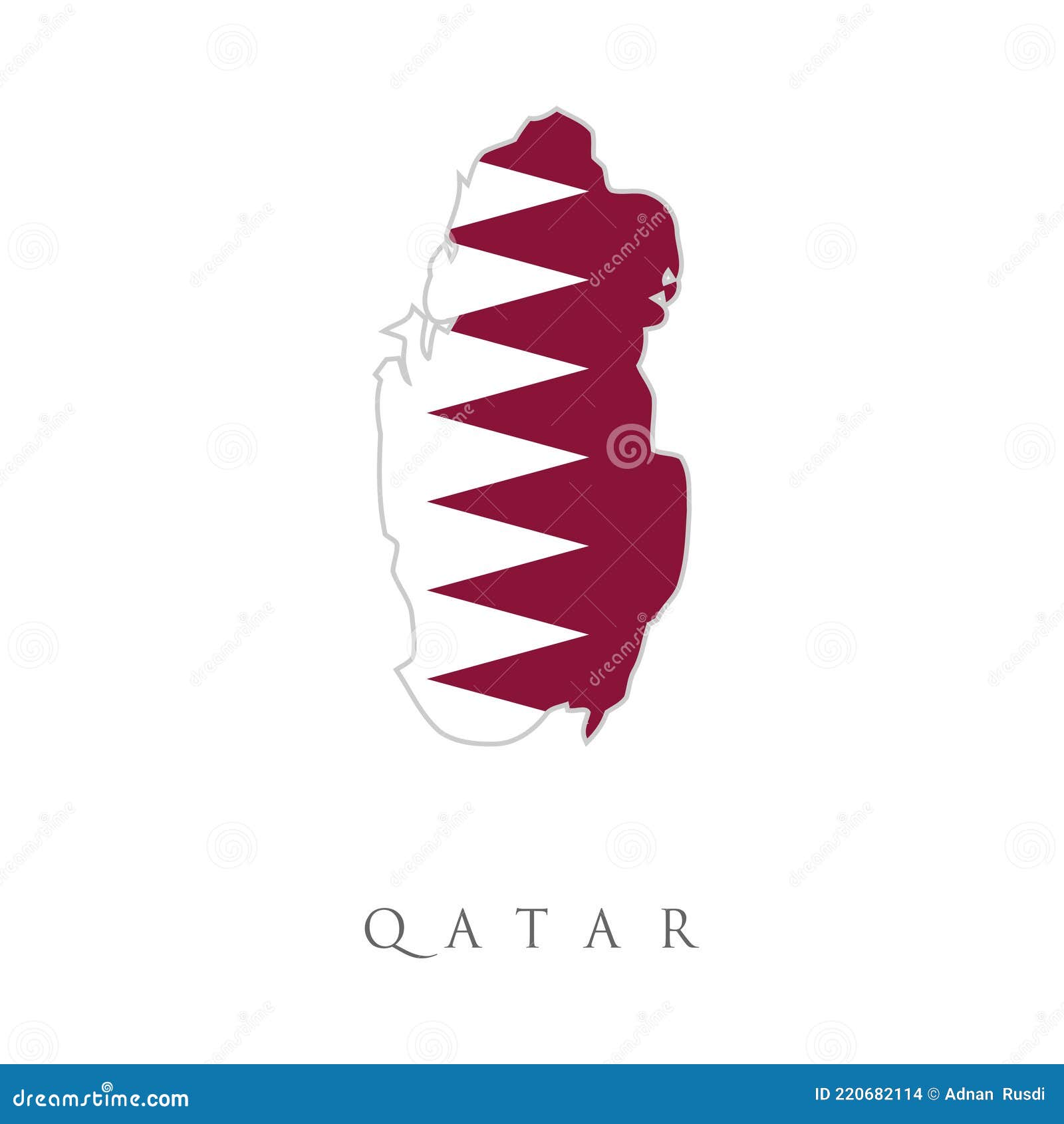 Qatar Flags Collection. Flags and Outline of the Country Vector ...