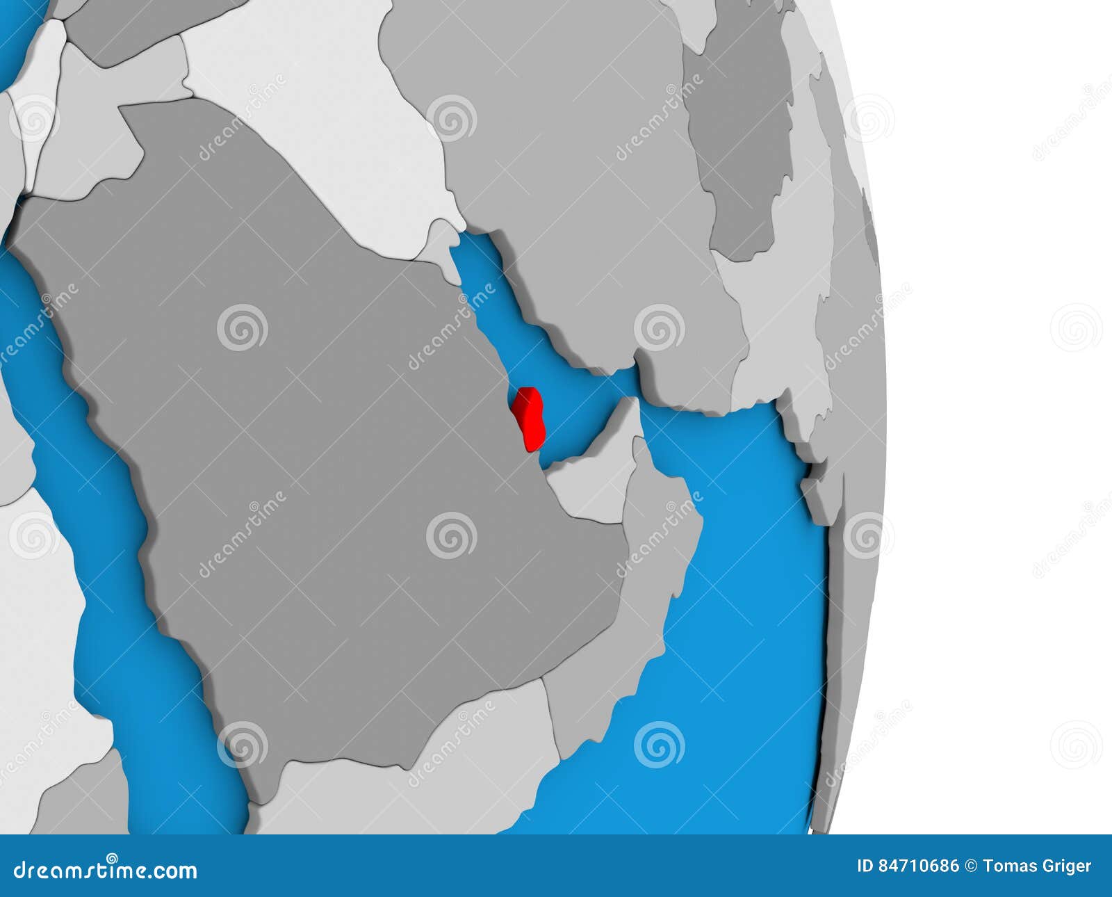 Qatar on globe stock illustration. Illustration of national - 84710686