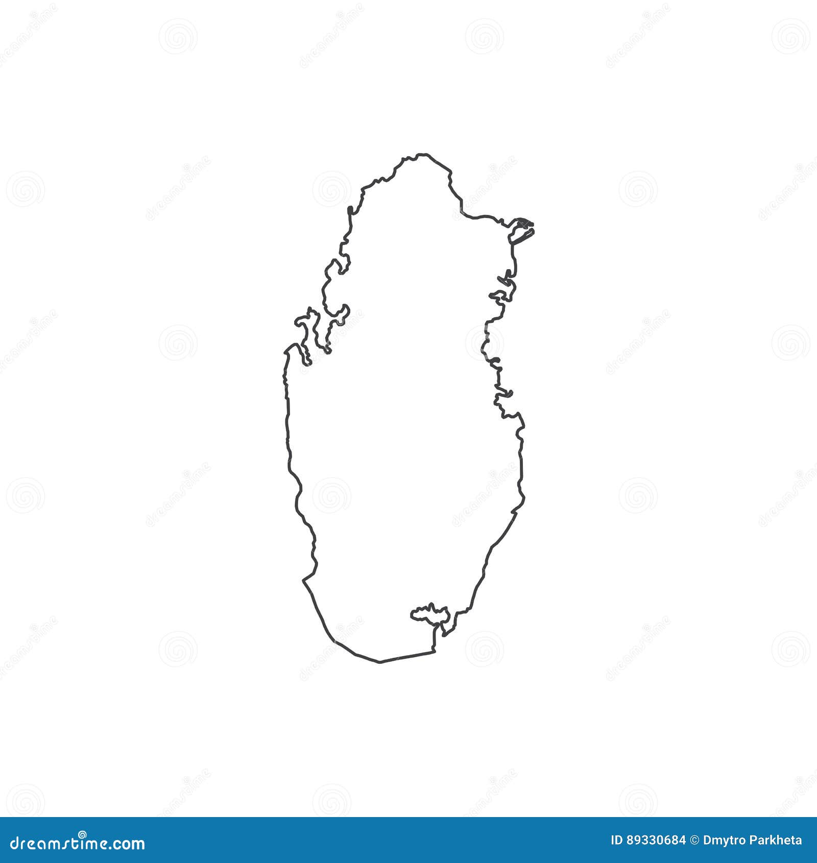 Qatar Icon Map Silhouette Vector Illustration | CartoonDealer.com #89330684