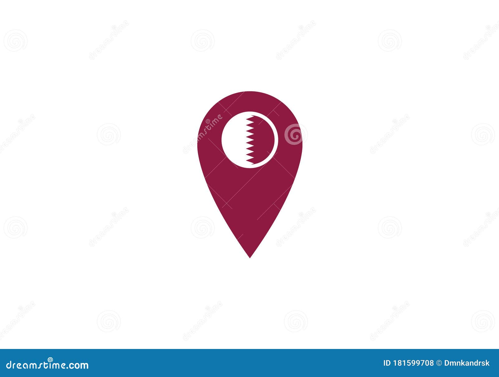 Qatar Location Pin Map Navigation Label Symbol Stock Vector ...