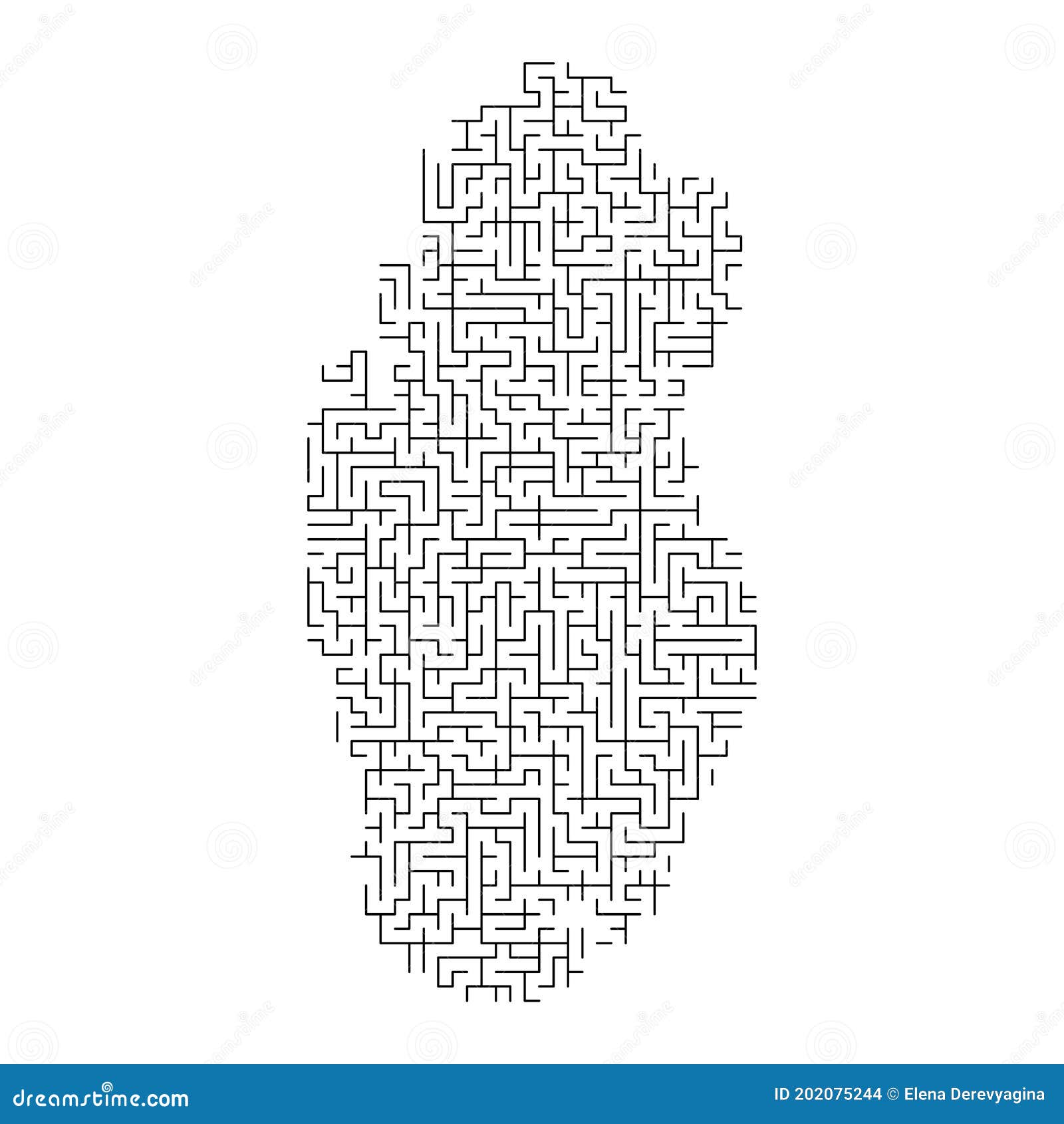 Qatar Map from Black Pattern of the Maze Grid. Vector Illustration ...