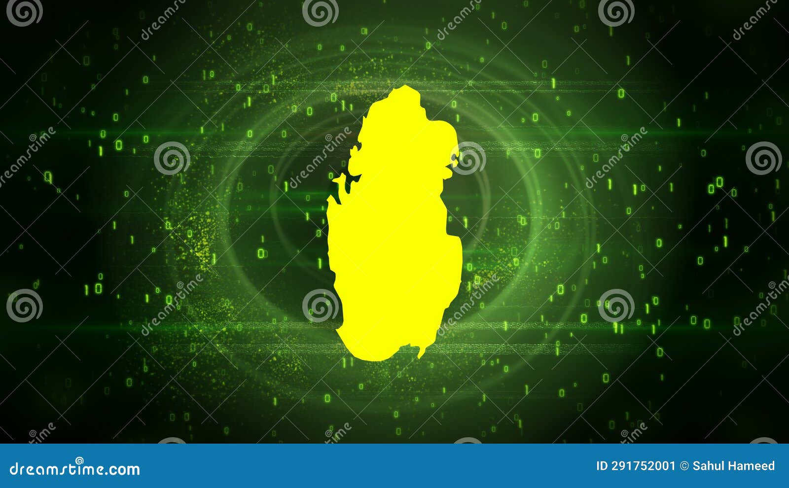 Qatar Map On Digital Background Royalty-Free Stock Photo ...