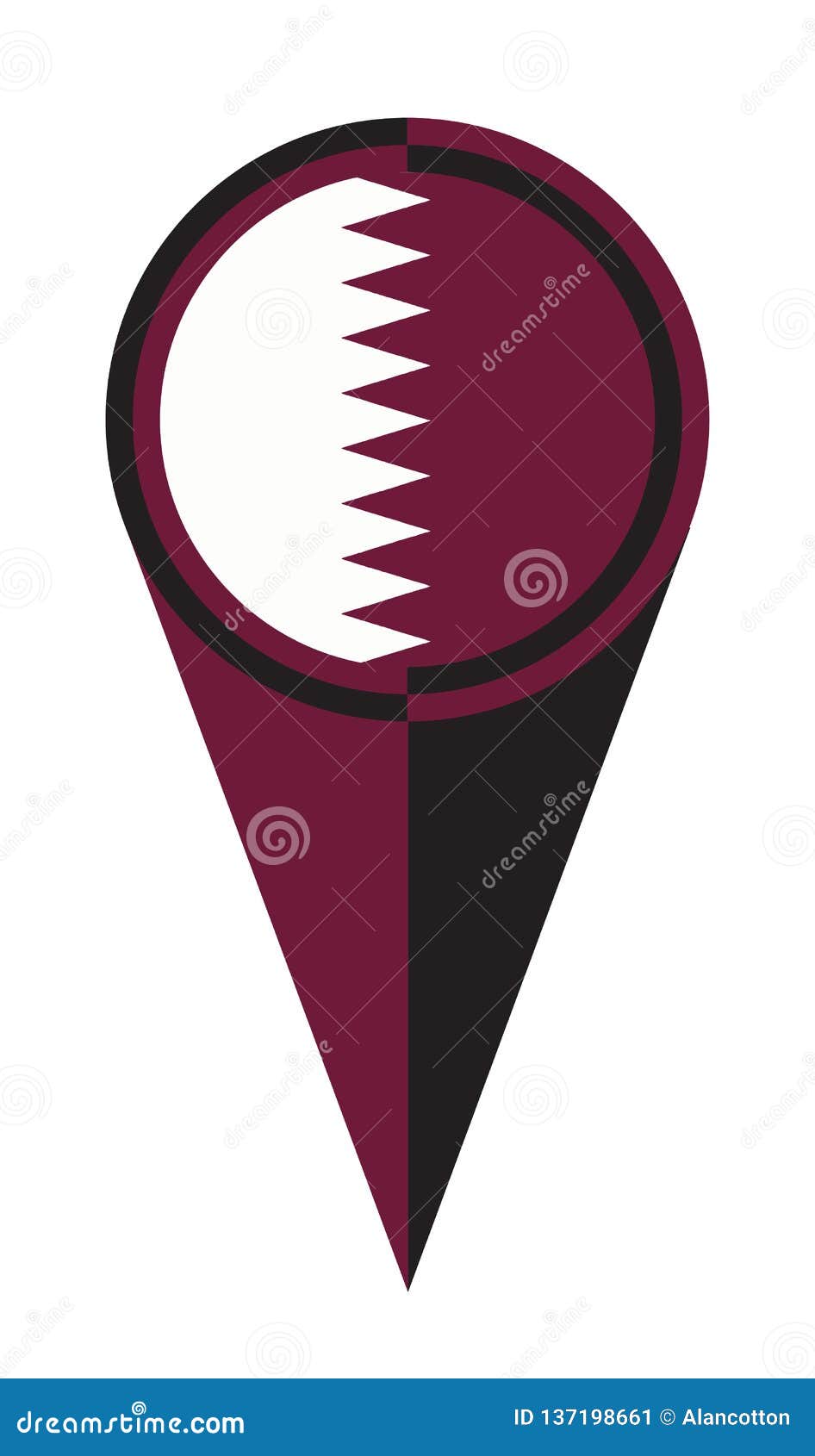 Qatar Map Pointer Location Flag Stock Vector - Illustration of destination, drawing: 137198661