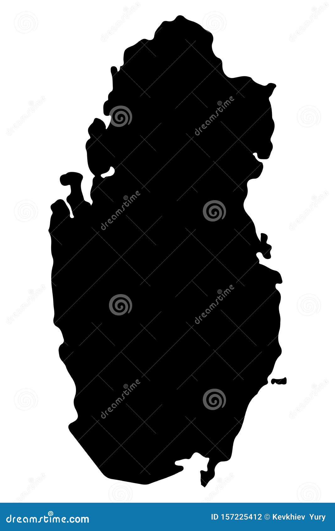 Qatar Map Vector Illustration Eps10 Stock Vector - Illustration of ...