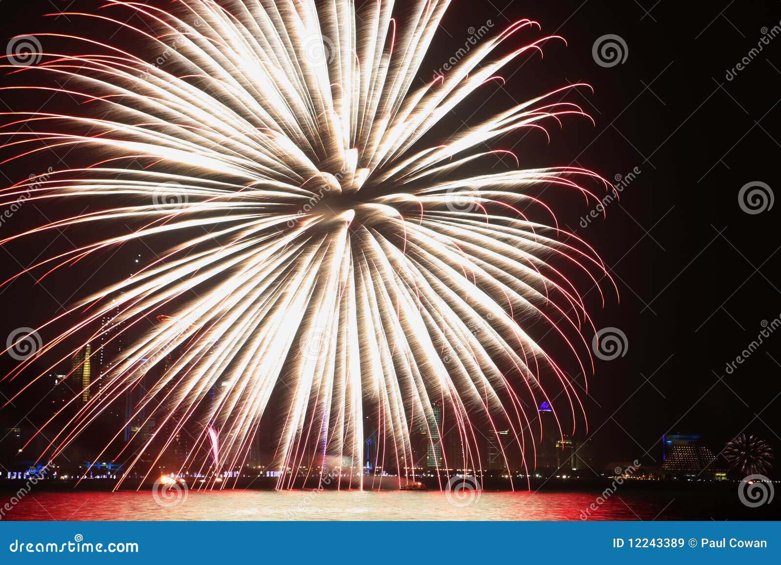 Qatar National Day Fireworks Stock Image - Image of night, display ...