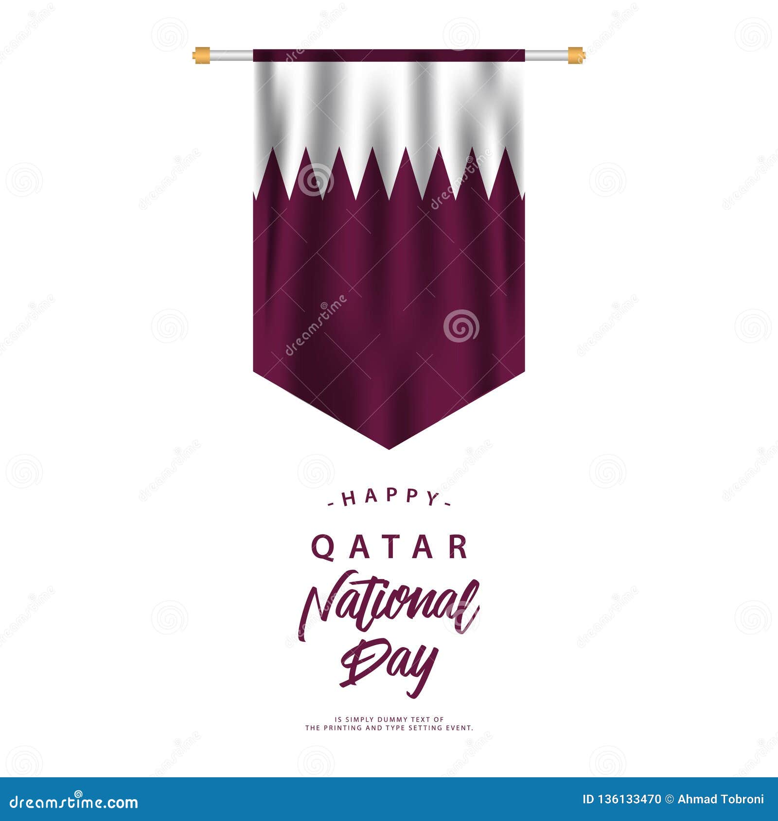Qatar National Day Vector Design Illustration Stock Vector ...