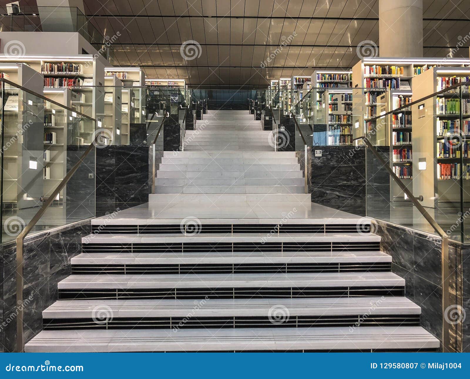 Qatar National Library Interior Editorial Photography - Image of east ...