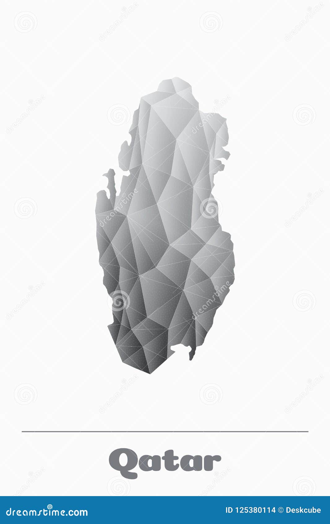 Qatar Network Map Black and White. Vector Logo Illustration Stock ...