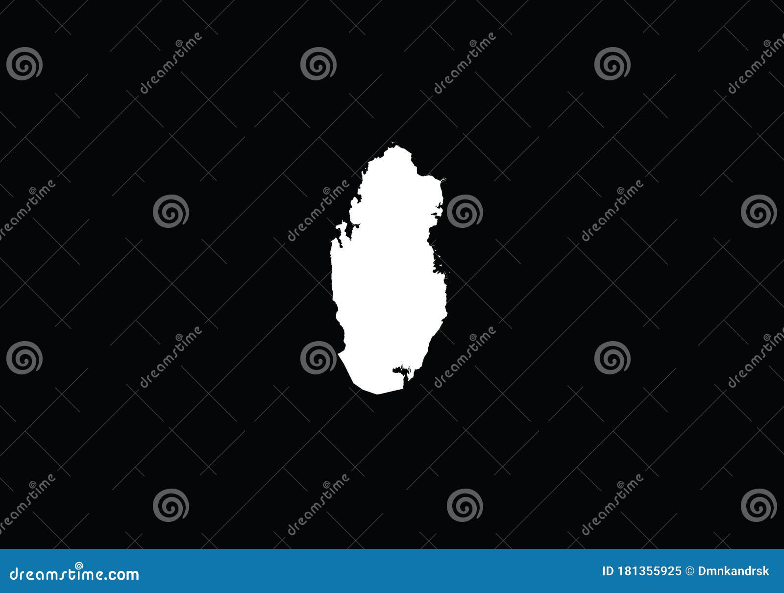 Qatar - Outline Map Vector Illustration | CartoonDealer.com #190439344