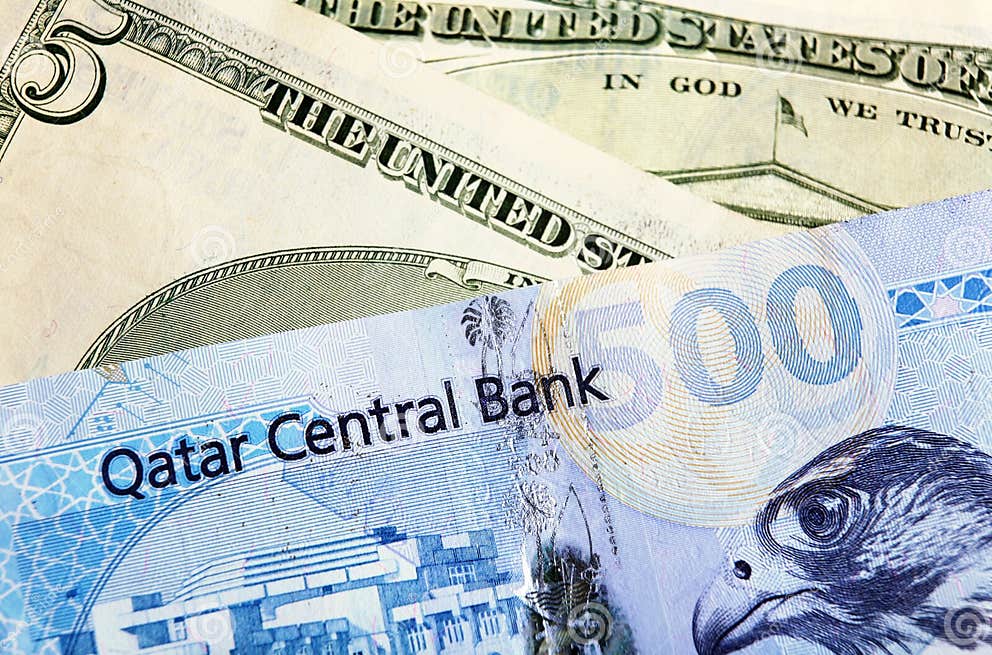 Qatar Riyal Dollar Exchange Stock Photo - Image of cash, reserve: 4133272