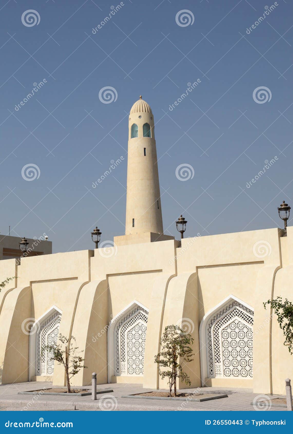 The Qatar State Grand Mosque Stock Image - Image of doha, modern: 26550443