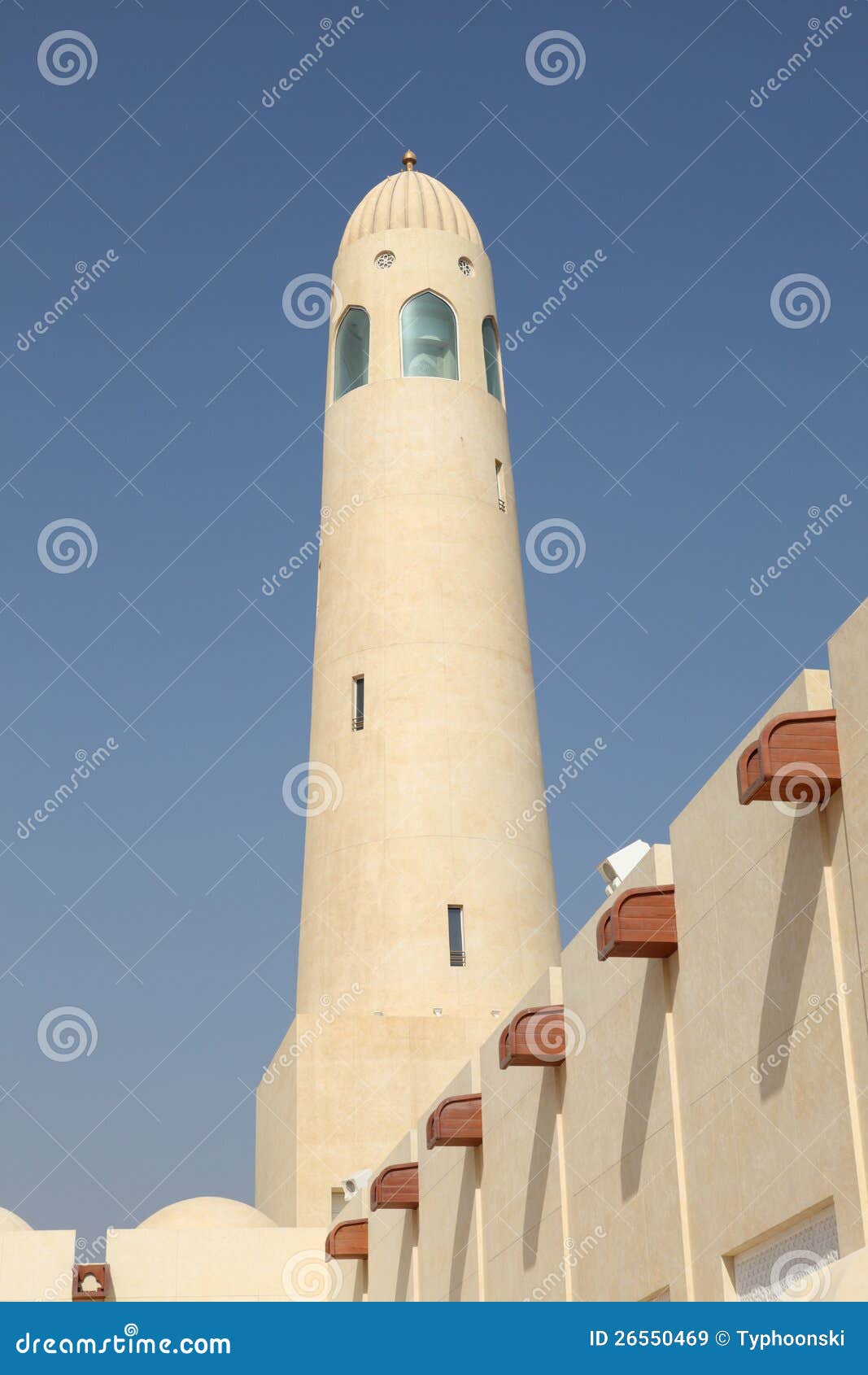 The Qatar State Grand Mosque Stock Image - Image of east, qatari: 26550469