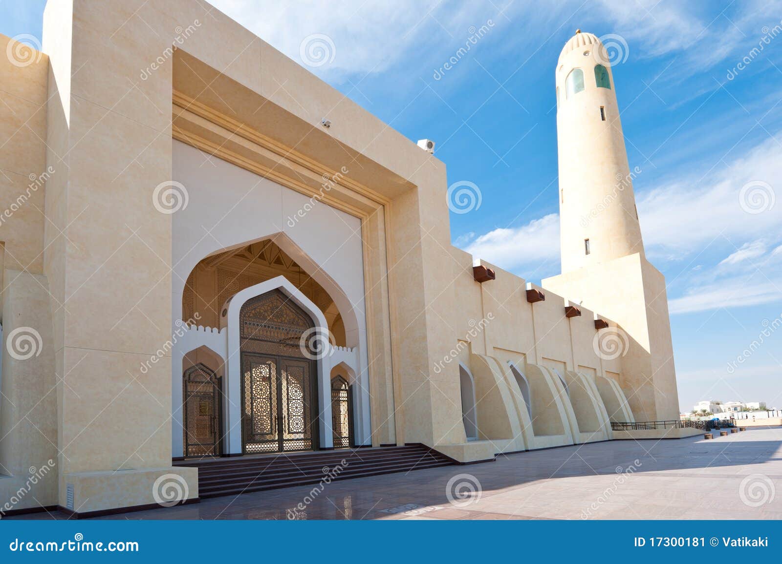 Qatar state mosque stock image. Image of construction - 17300181