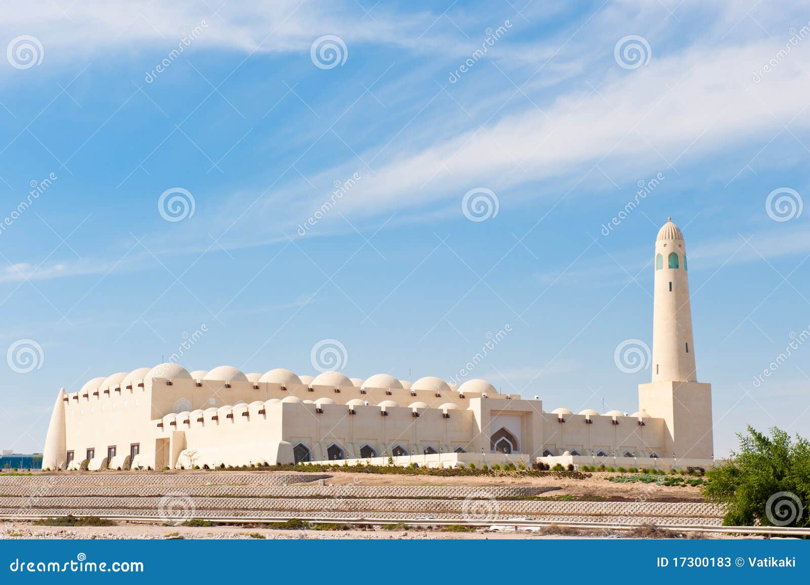 Qatar state mosque stock image. Image of muslim, domes - 17300183