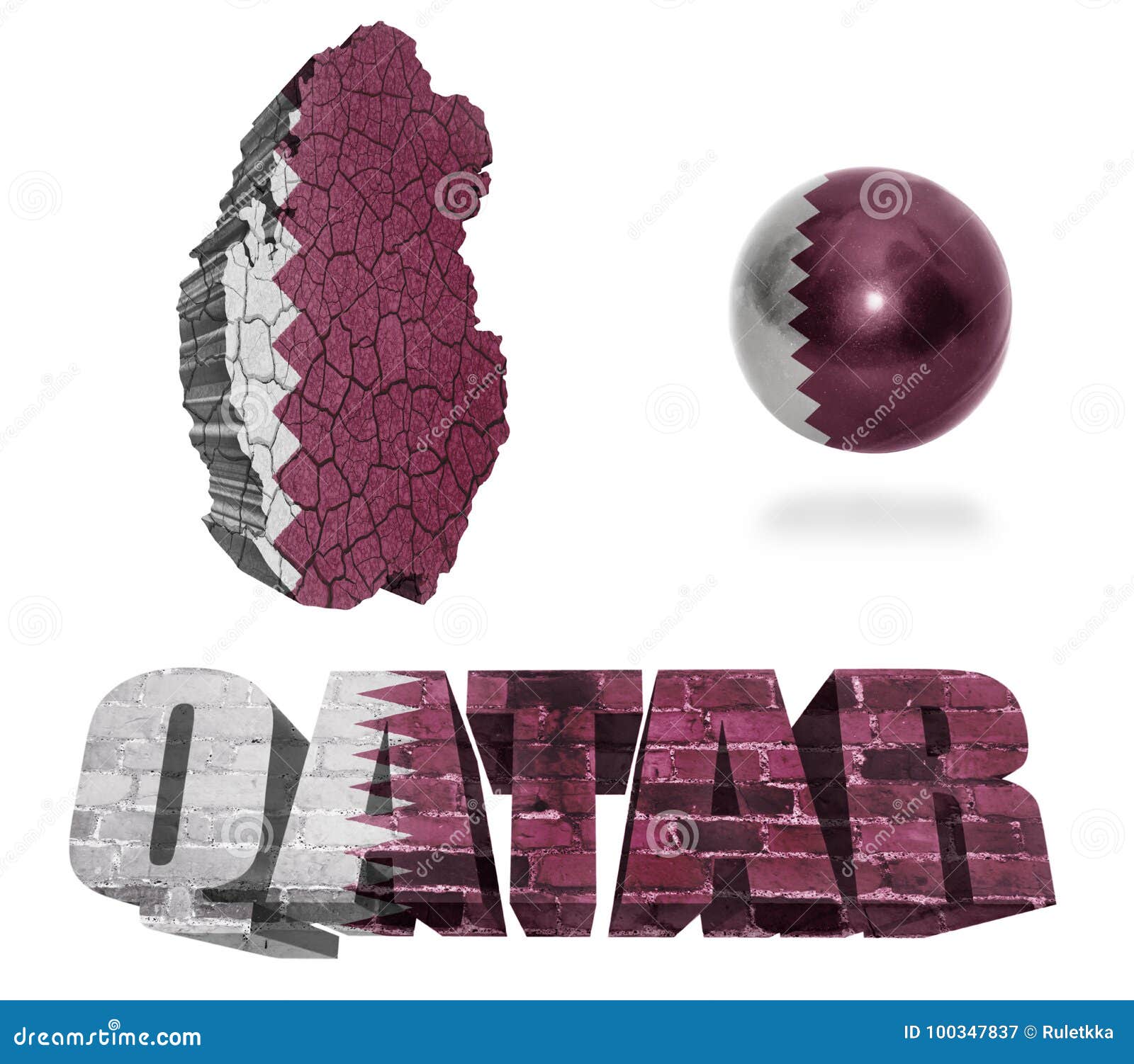 Qatar Symbols stock illustration. Illustration of conflict - 100347837