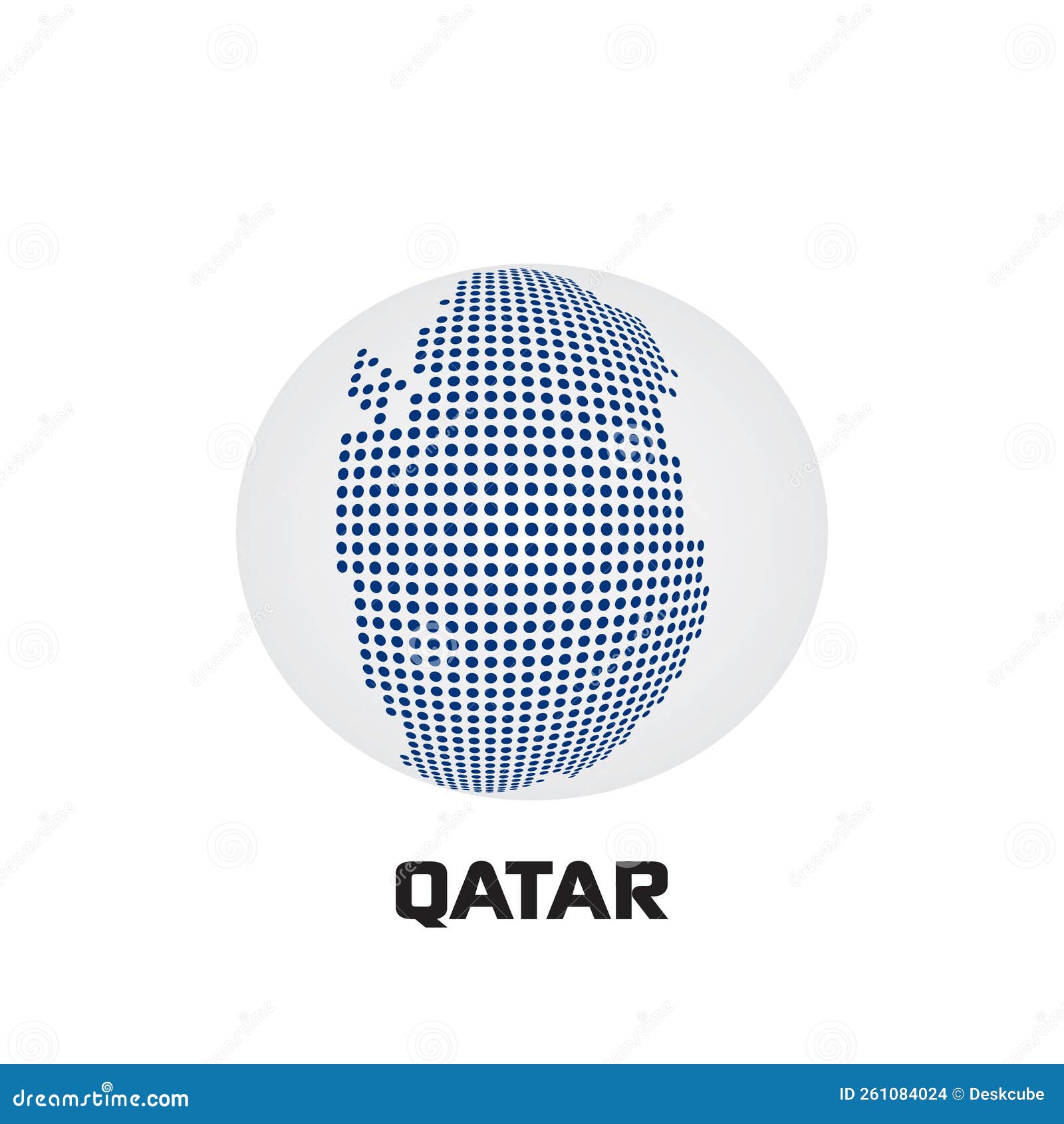 Qatar tech Global dots map stock vector. Illustration of globe - 261084024