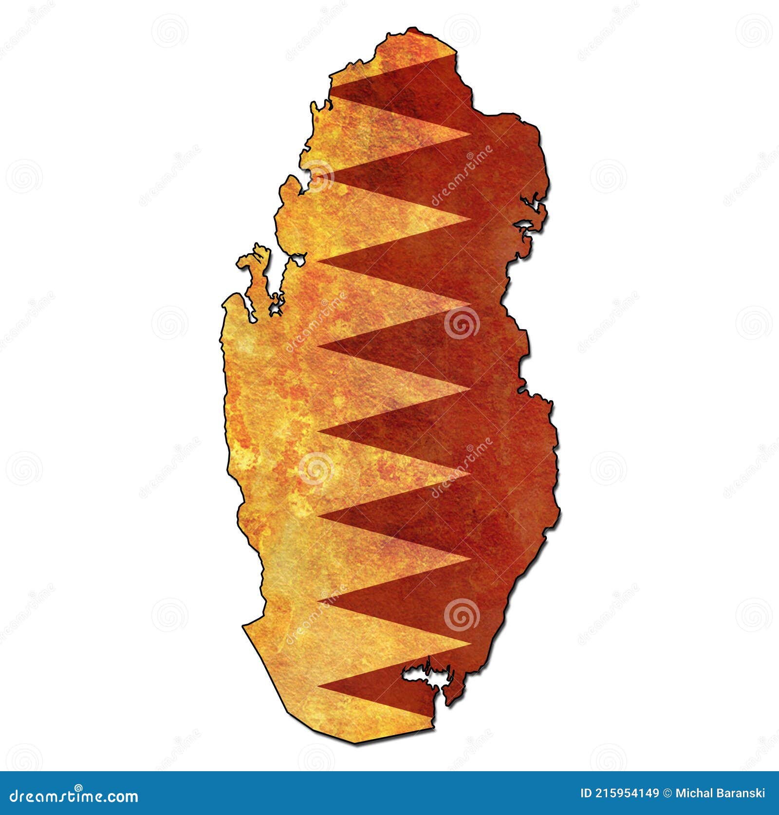Qatar territory with flag stock image. Image of flag - 215954149